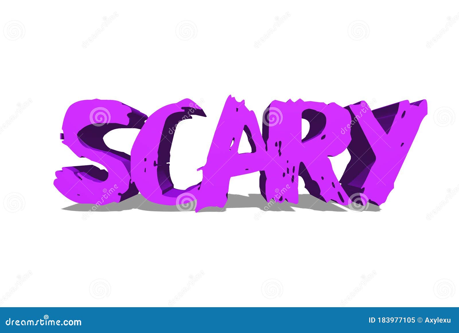 Scary 3d colored logo stock illustration. Illustration of game - 183977105