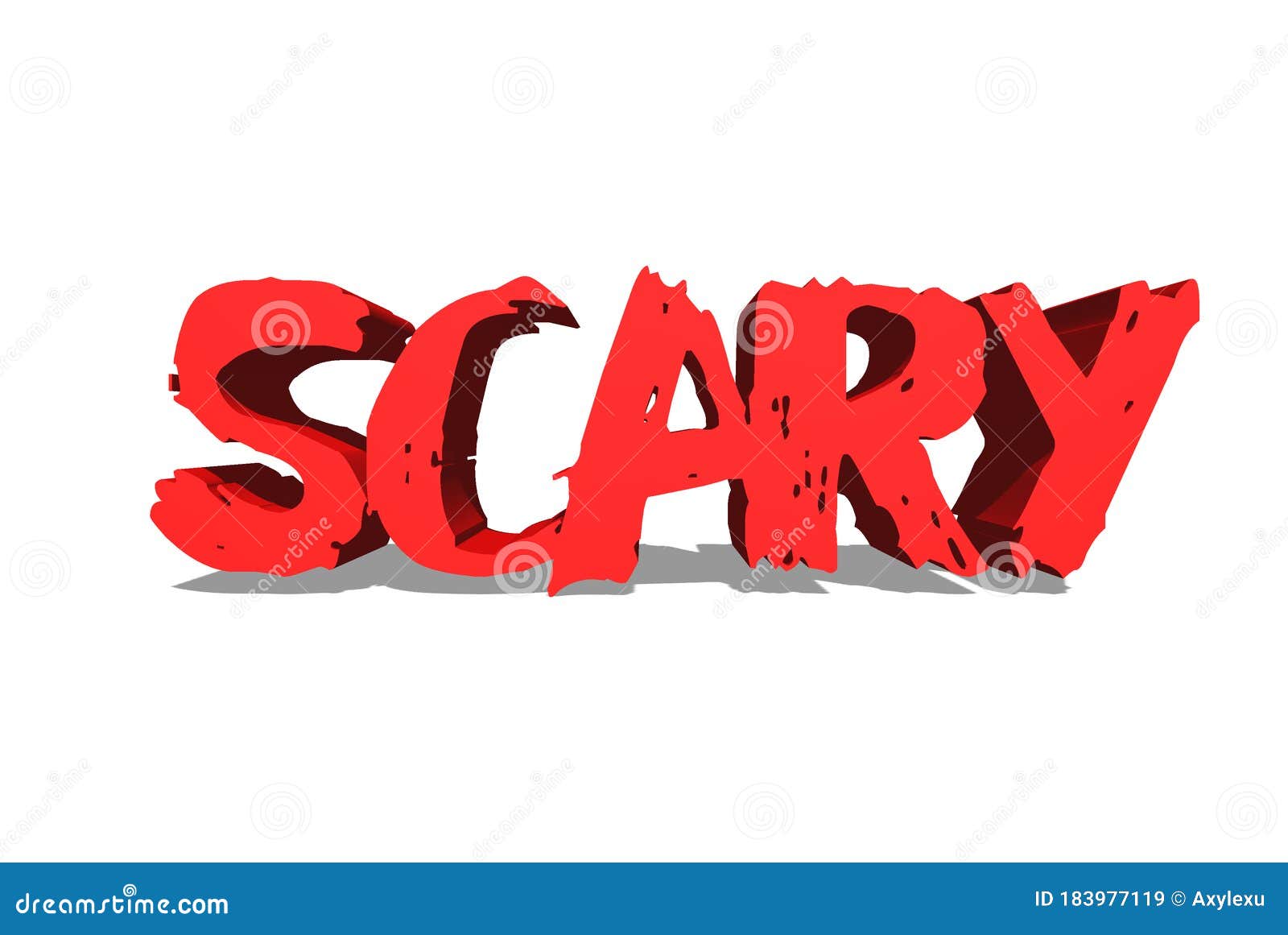 Scary 3d colored logo stock illustration. Illustration of colored ...