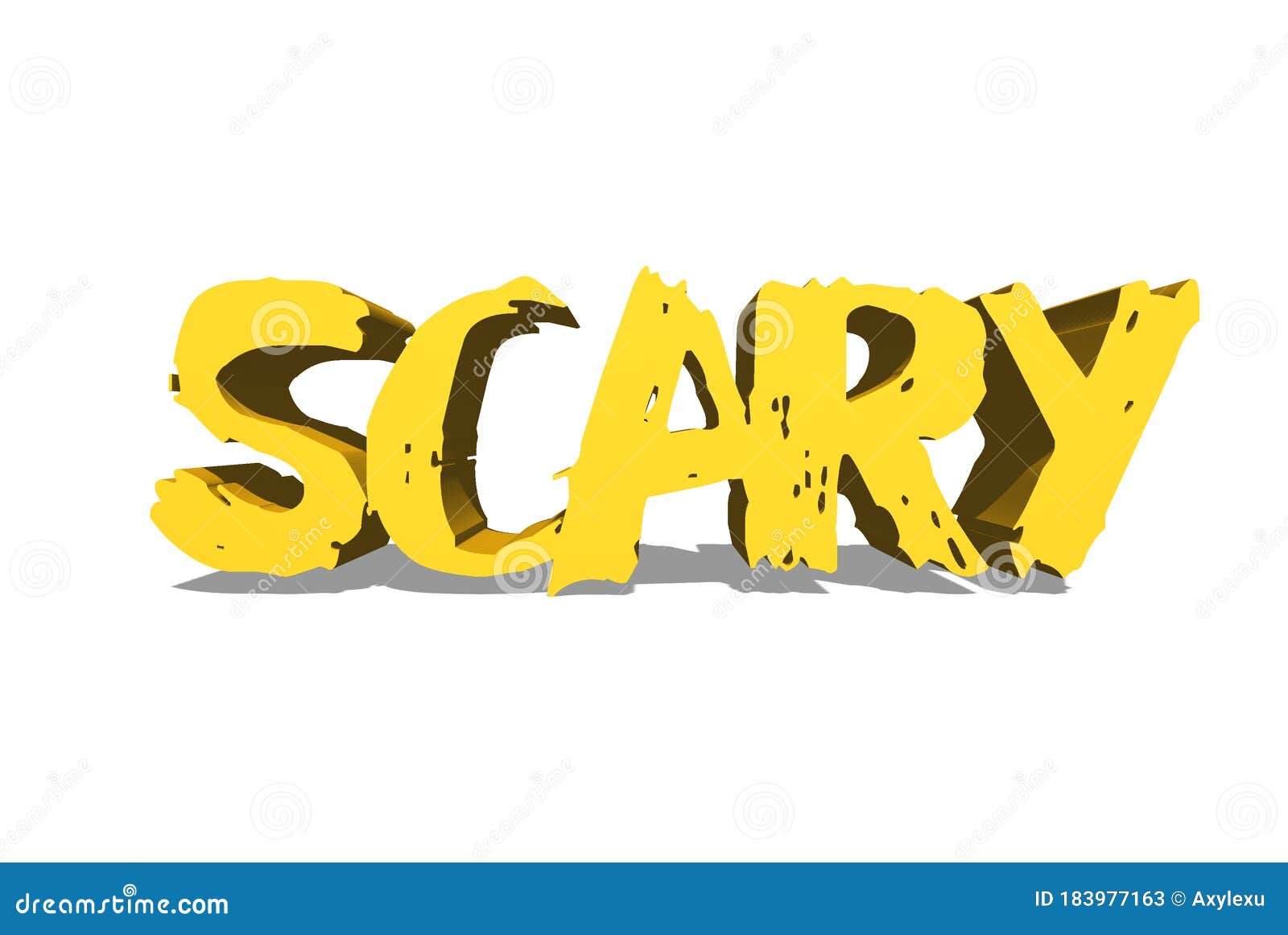 Scary 3d colored logo stock illustration. Illustration of looks - 183977163