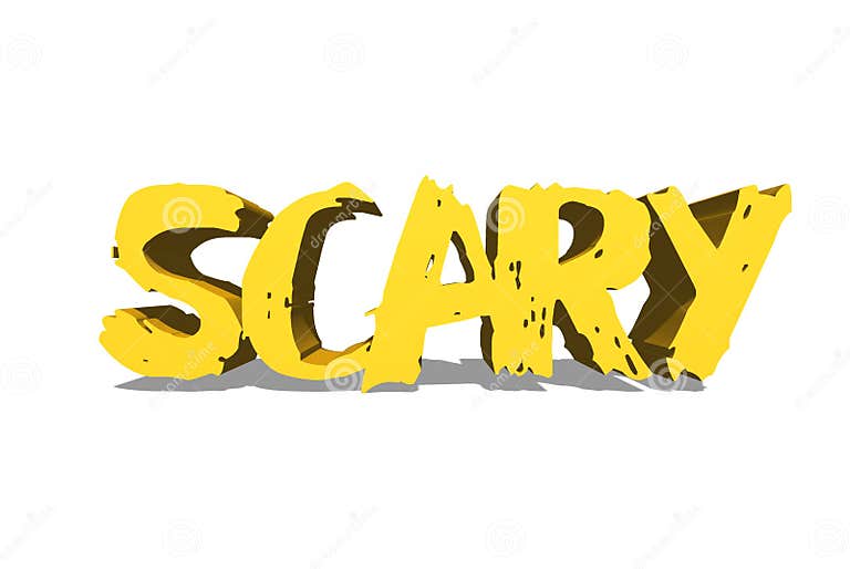 Scary 3d colored logo stock illustration. Illustration of looks - 183977163