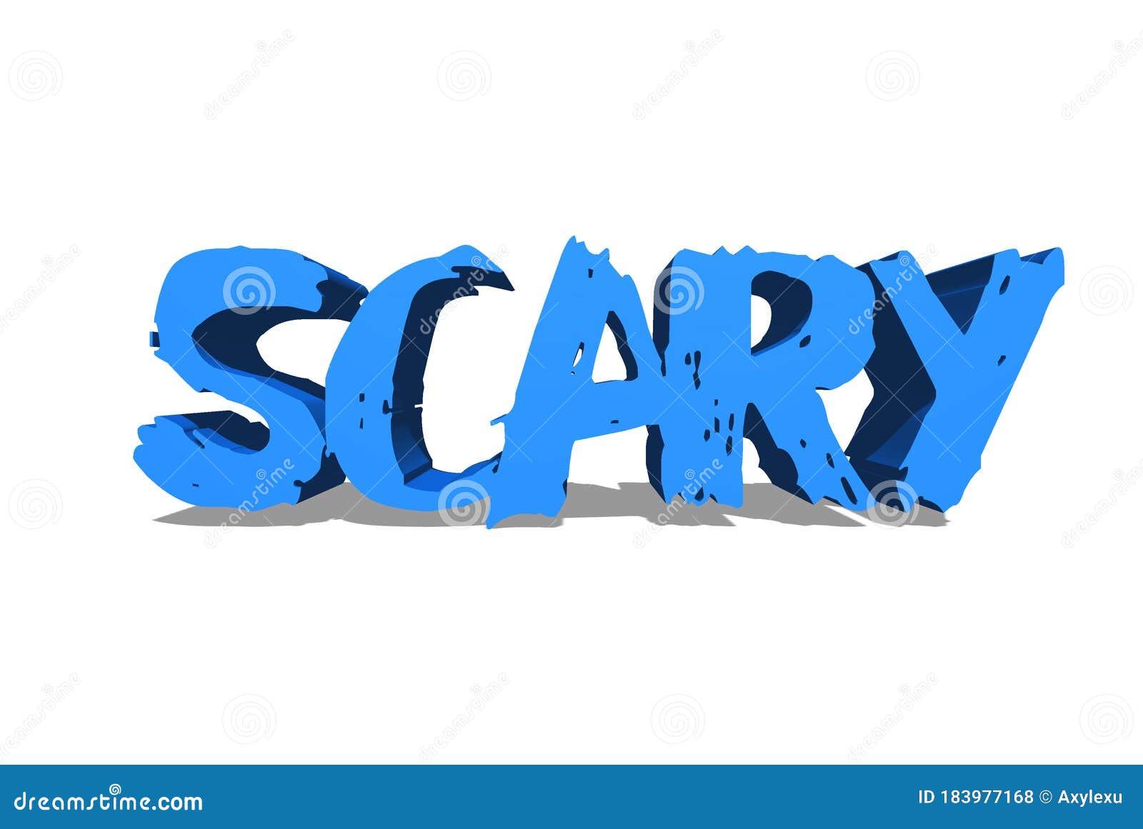 Scary 3d colored logo stock illustration. Illustration of vinteage ...