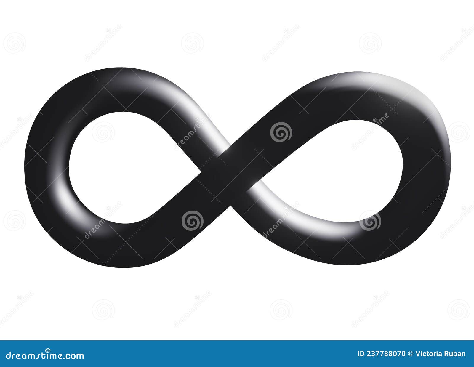3d Schwarzes Unendlichkeitszeichen Oder -zeichen Stock Abbildung ...