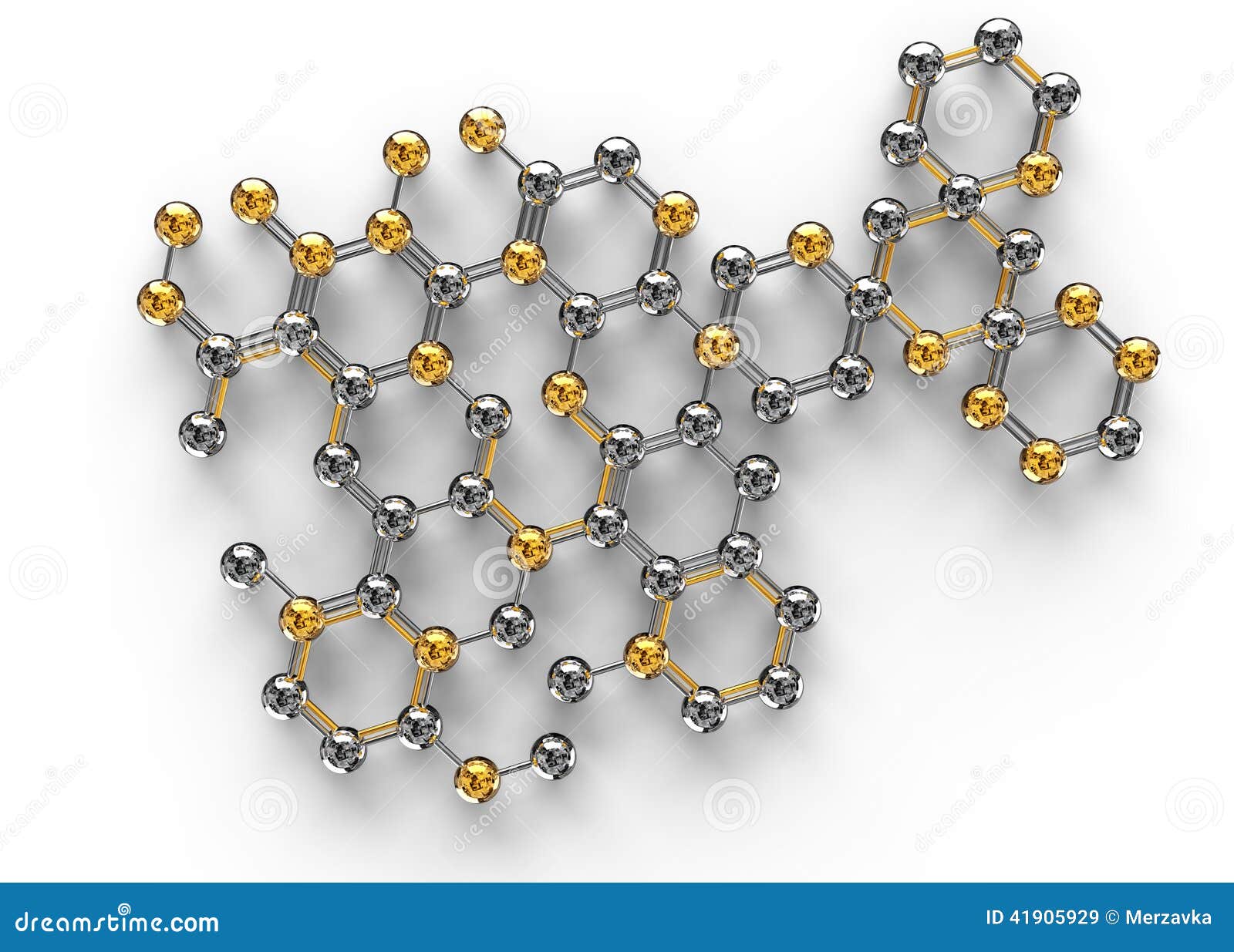 3d Science Illustration of Abstract Molecule Stock Illustration ...