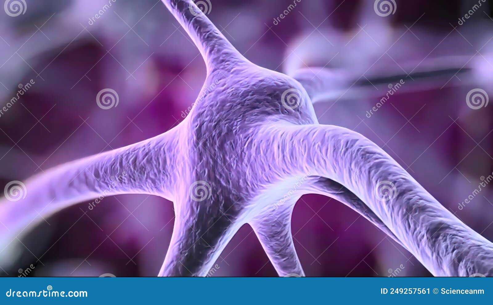 3D Scientific of Neurons Activating Each Other Stock Illustration ...
