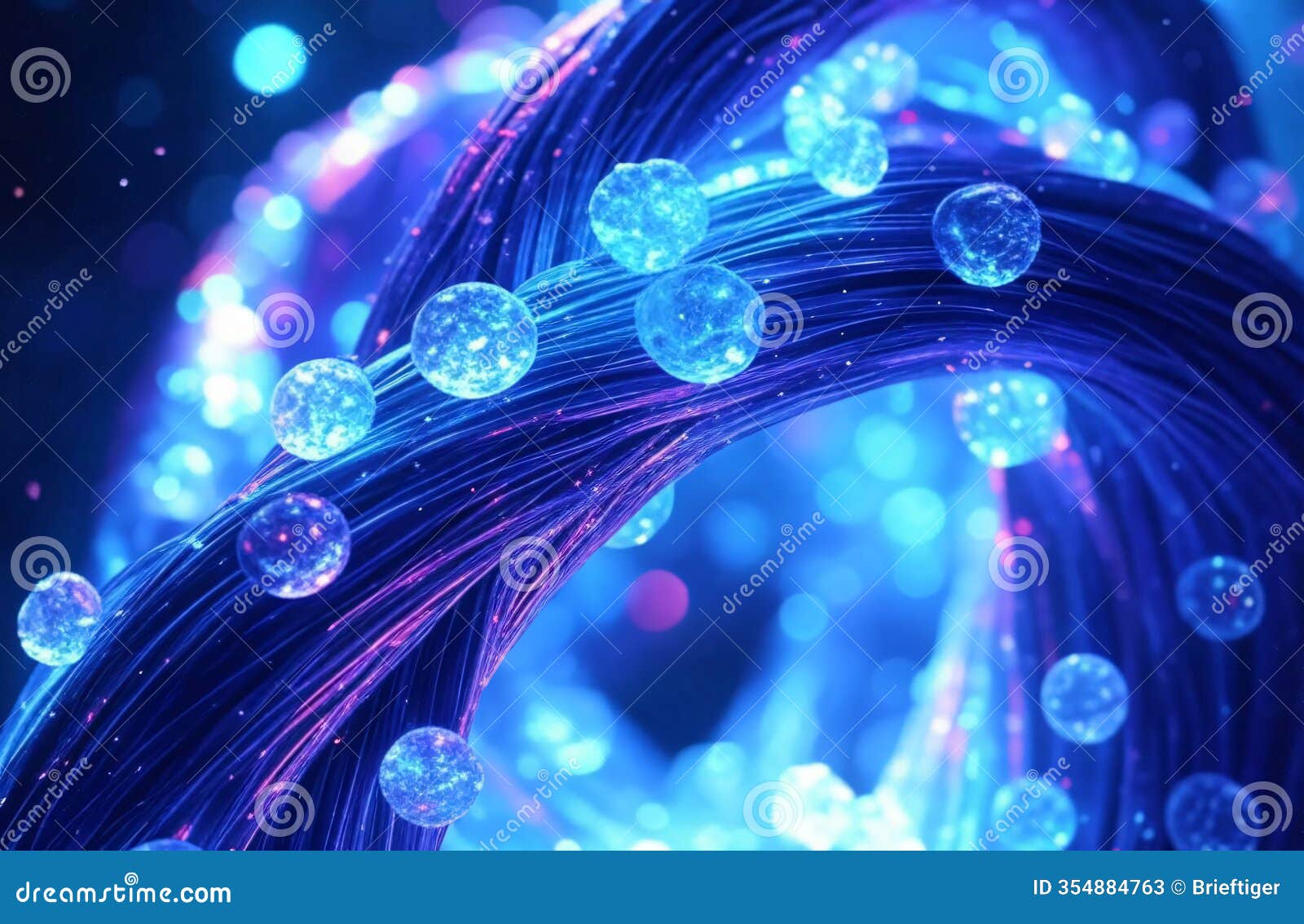 Detailed Chromatin Fiber Structure with Glowing Nucleosomes Stock ...