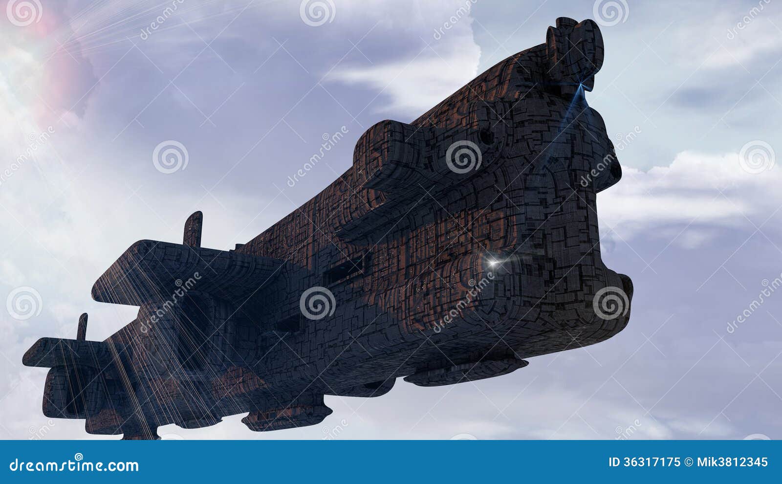 3d SCIFI UFO stock illustration. Illustration of future - 36317175