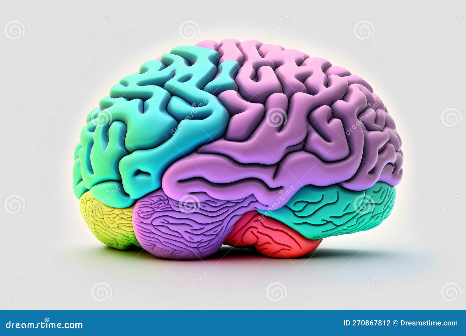 Brainstorming And Mental Problem Solving Concept. Brain With Messy Line ...