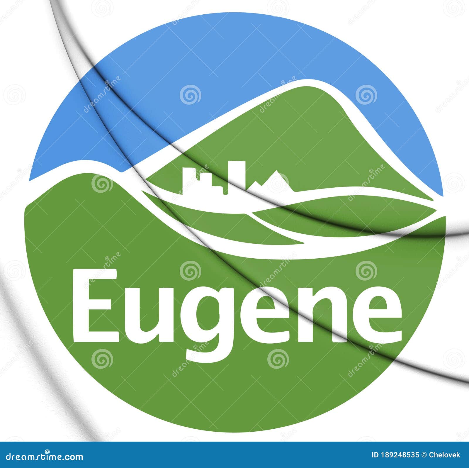Eugene, Oregon City Limit Sign. Town Sign From The USA. Stock ...
