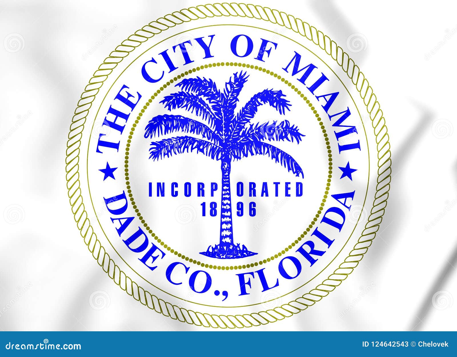 3D Seal of Miami, USA. stock illustration. Illustration of miami ...
