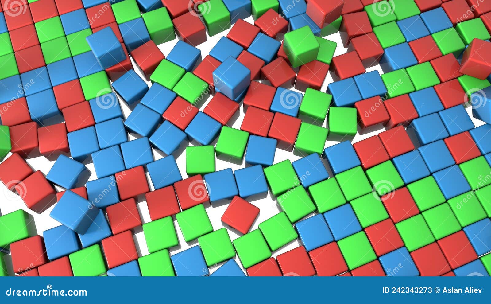 Multicolor 3d Seamless Cubes Pattern Stock Illustration - Illustration ...