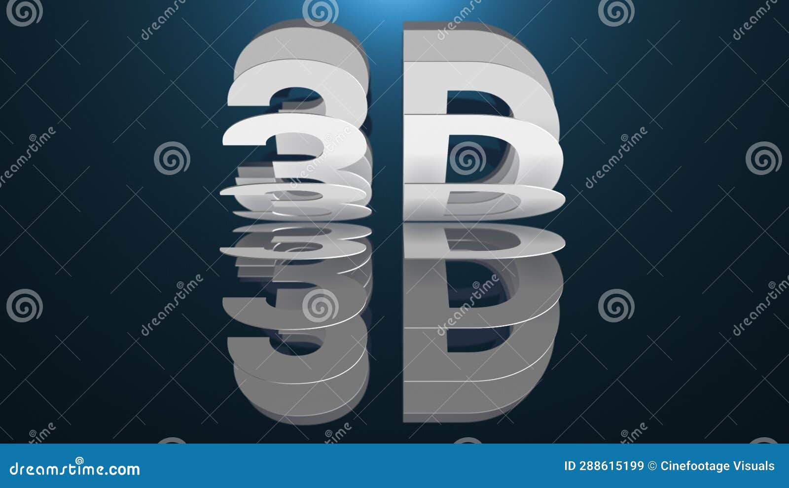 3d Seamless Loop Animation of the Word 3D Stock Video - Video of ...