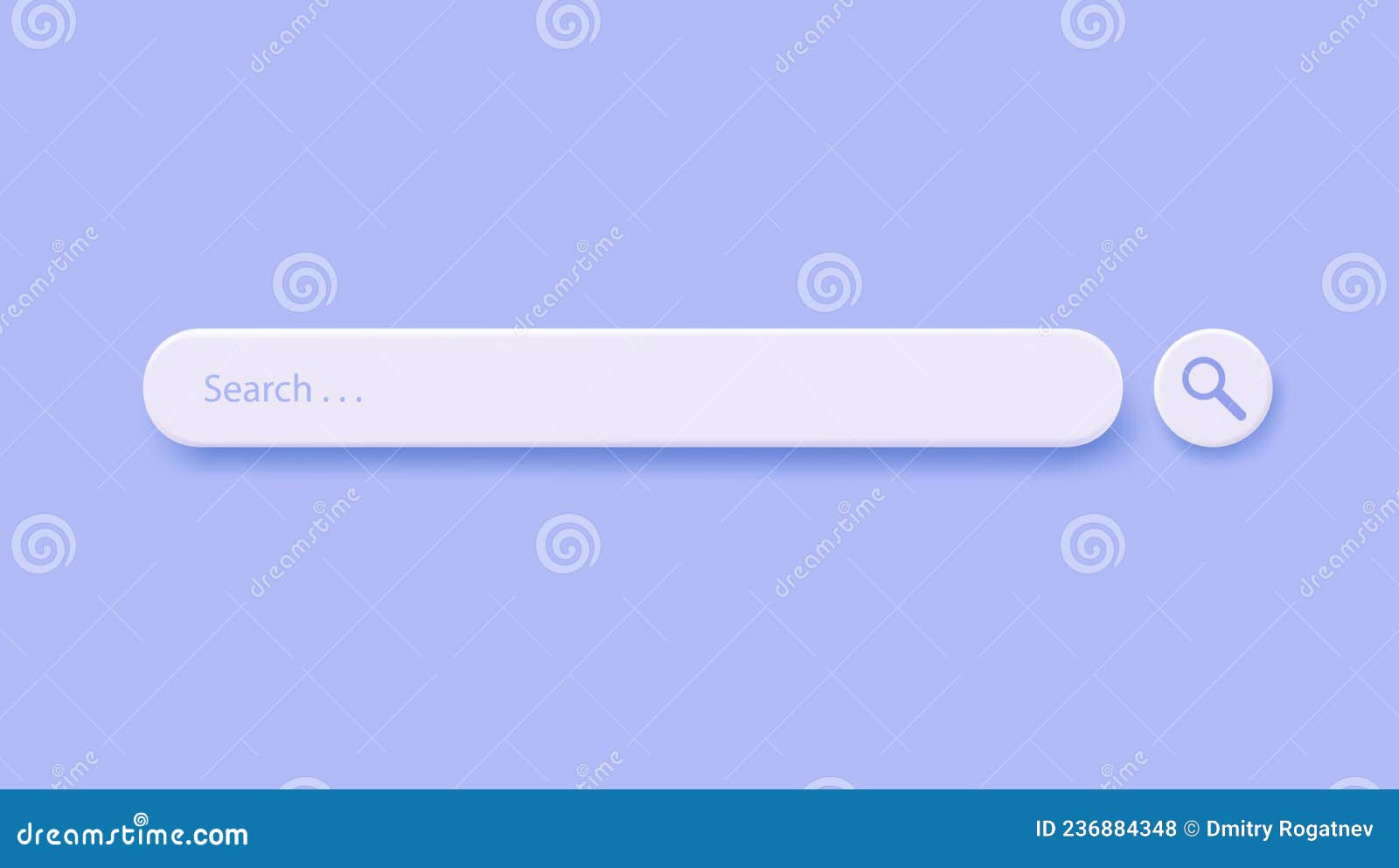 3D search bar. stock vector. Illustration of website - 236884348