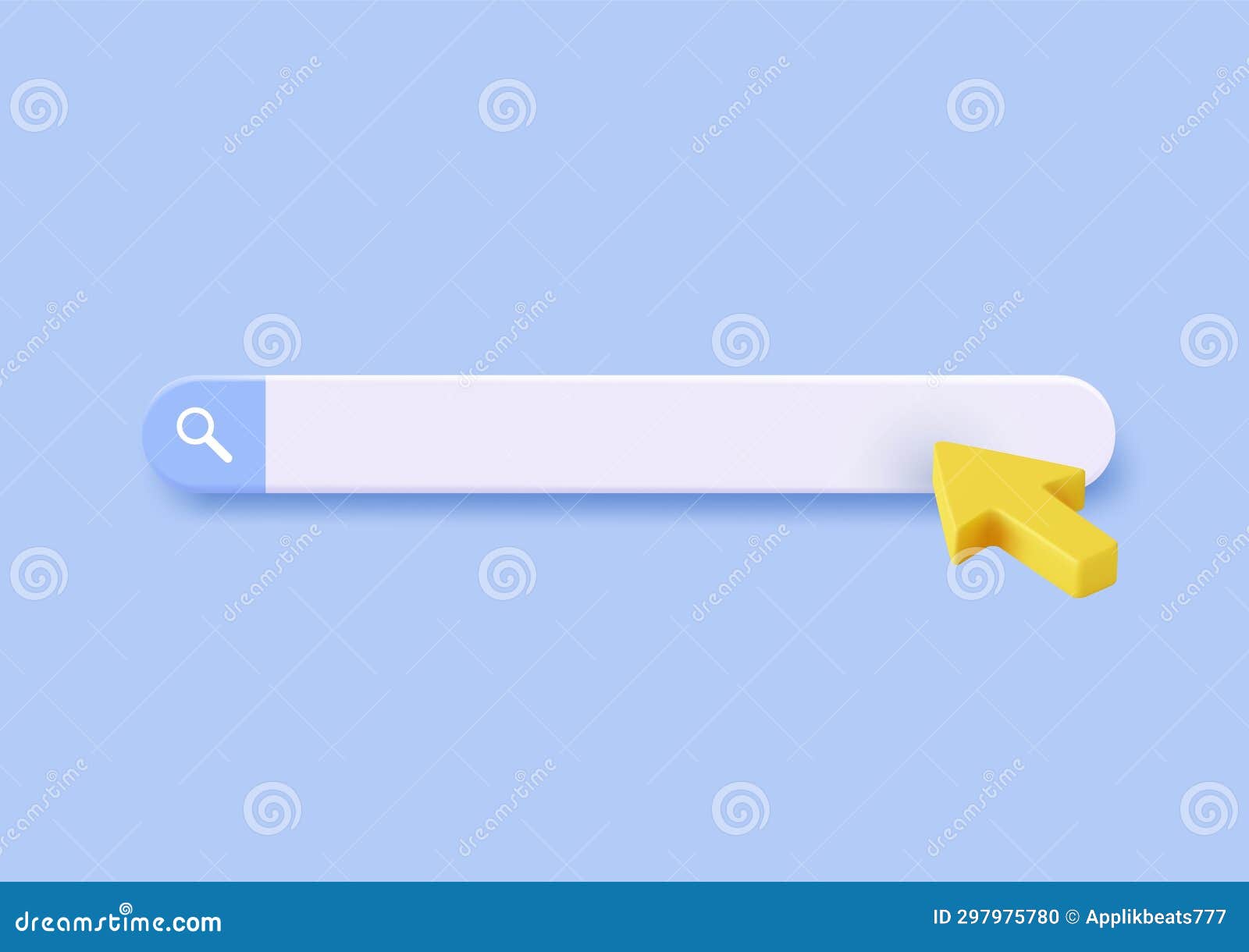 3d Search Bar Template for Website Stock Vector - Illustration of ...