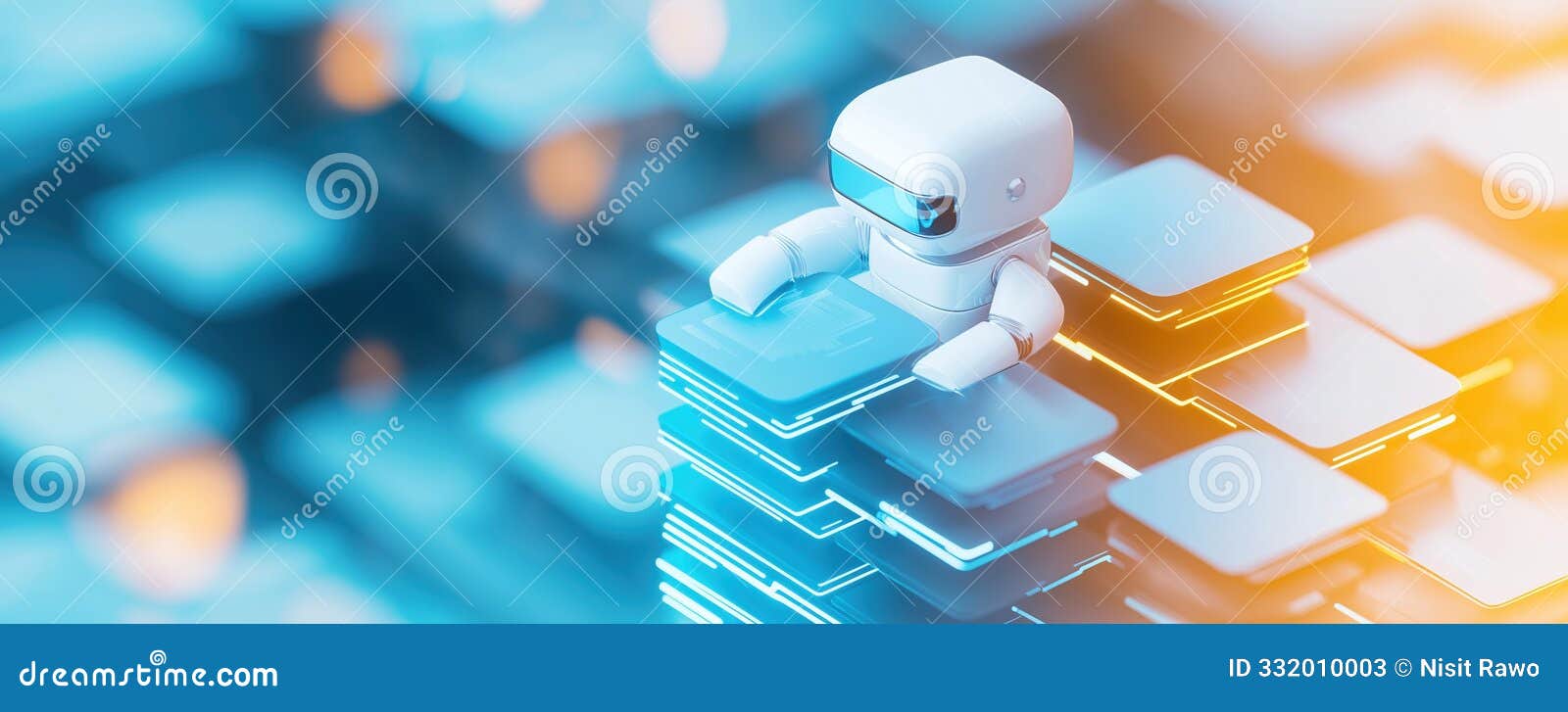 A 3D Search Engine Robot Sorting through Layers of Holographic Data ...