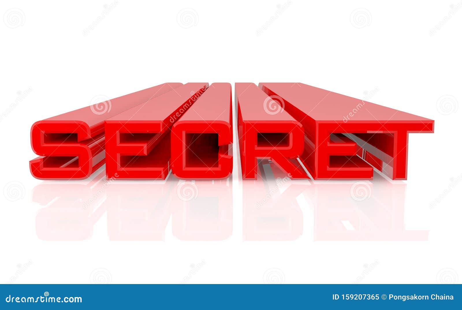 3D SECRET Word on White Background 3d Rendering Stock Illustration ...