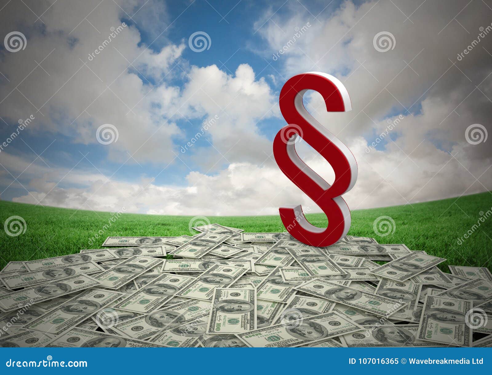 3D Section Symbol Icons And Justice Gavel With Balance Scales Royalty ...