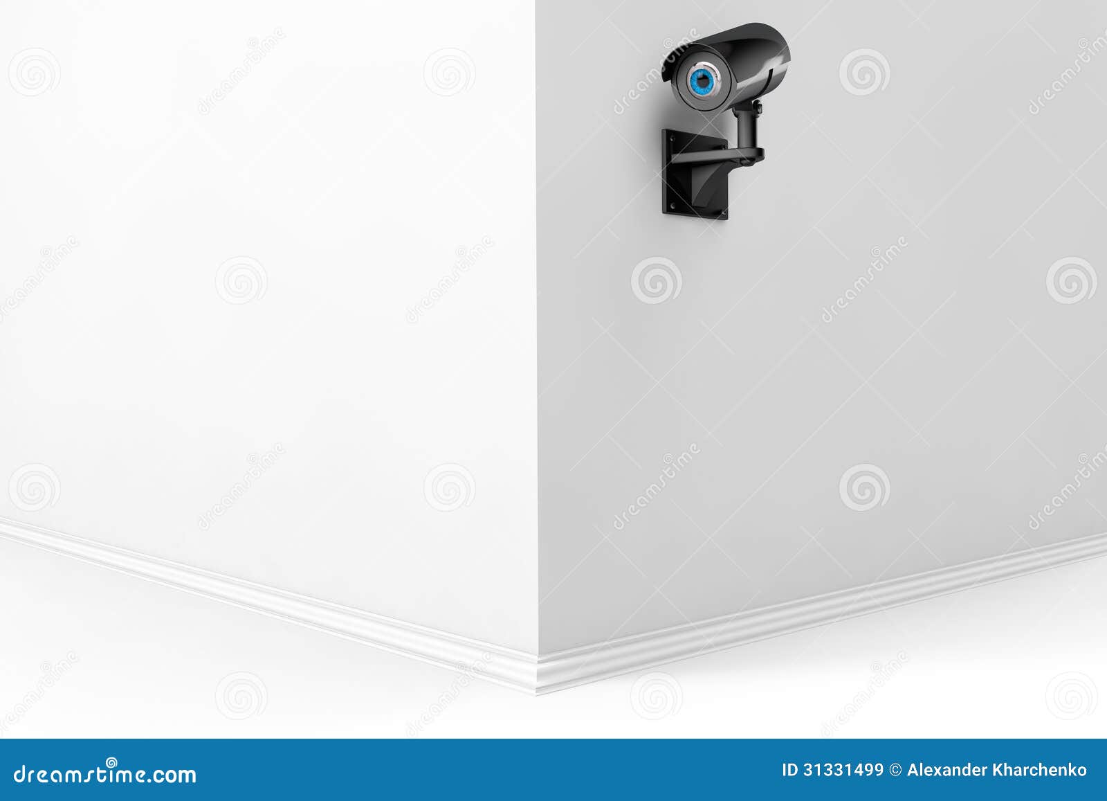 3d Security Camera with Eye Stock Image - Image of monitoring, safe ...