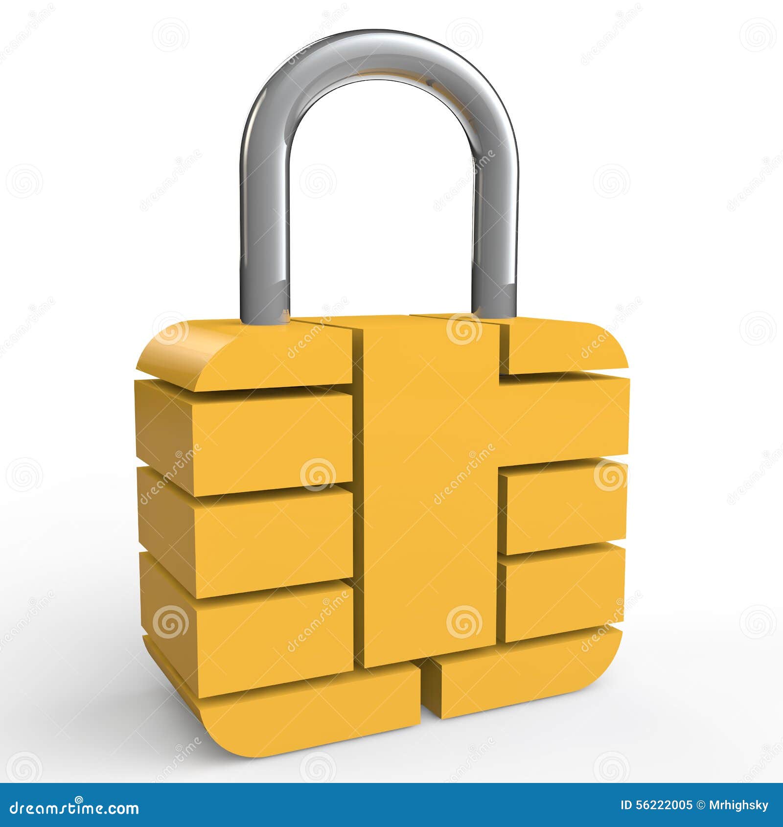 3d security chip lock stock illustration. Illustration of secure - 56222005