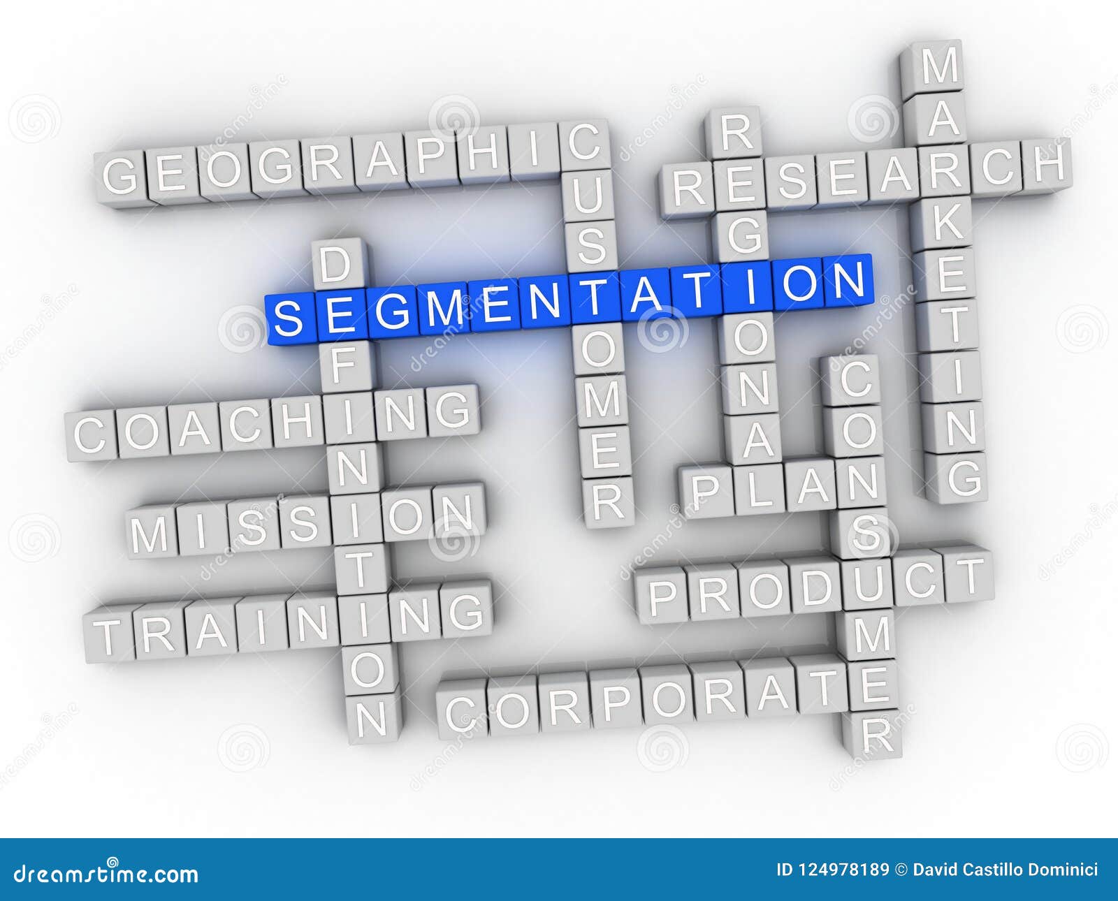 3d Segmentation Word Cloud Collage, Business Concept Background Stock ...