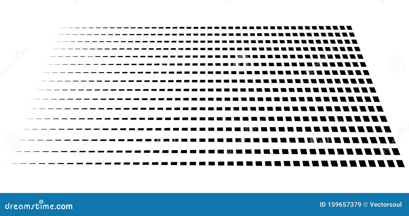 3d Segmented, Dashed Lines Geometric Pattern. Vanish, Diminish Strips ...