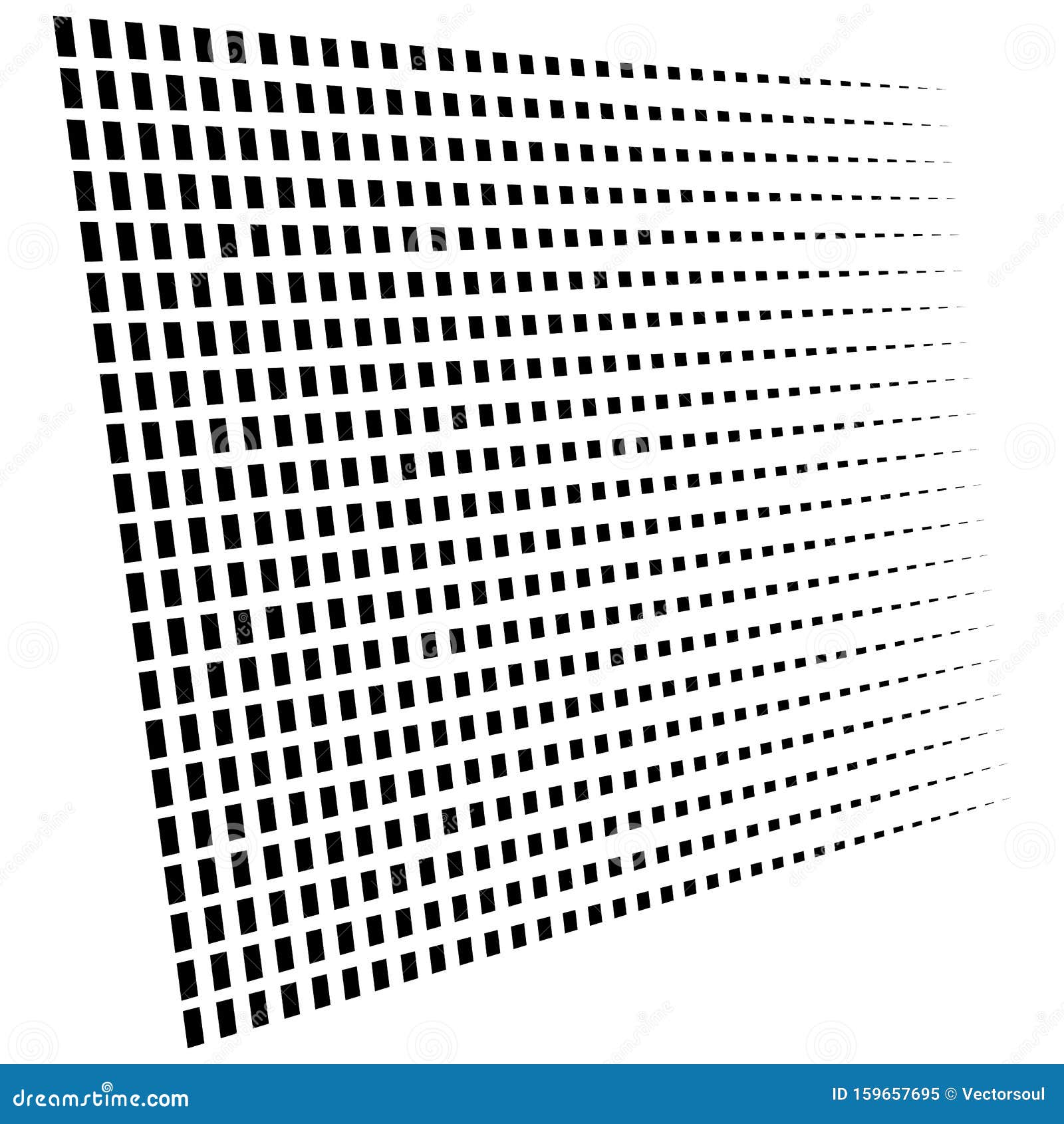 3d Segmented, Dashed Lines Geometric Pattern. Vanish, Diminish Strips ...