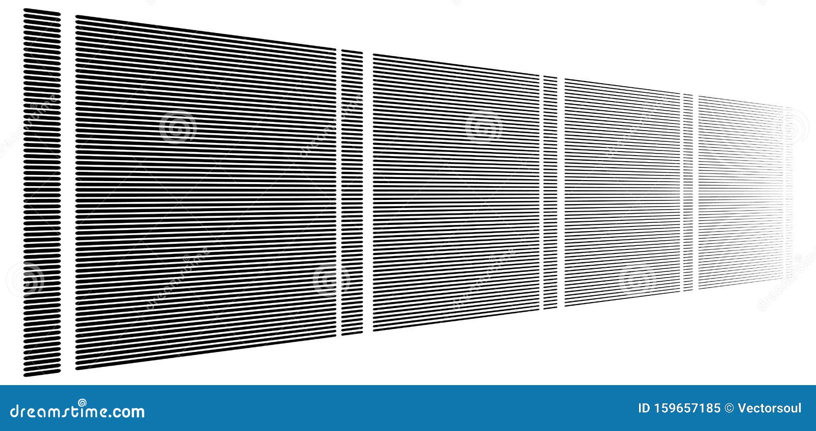 3d Segmented, Dashed Lines Geometric Pattern. Vanish, Diminish Strips ...