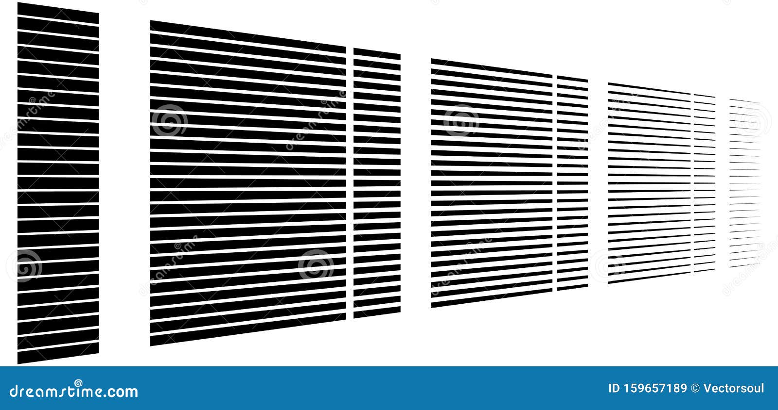 3d Segmented, Dashed Lines Geometric Pattern. Vanish, Diminish Strips ...