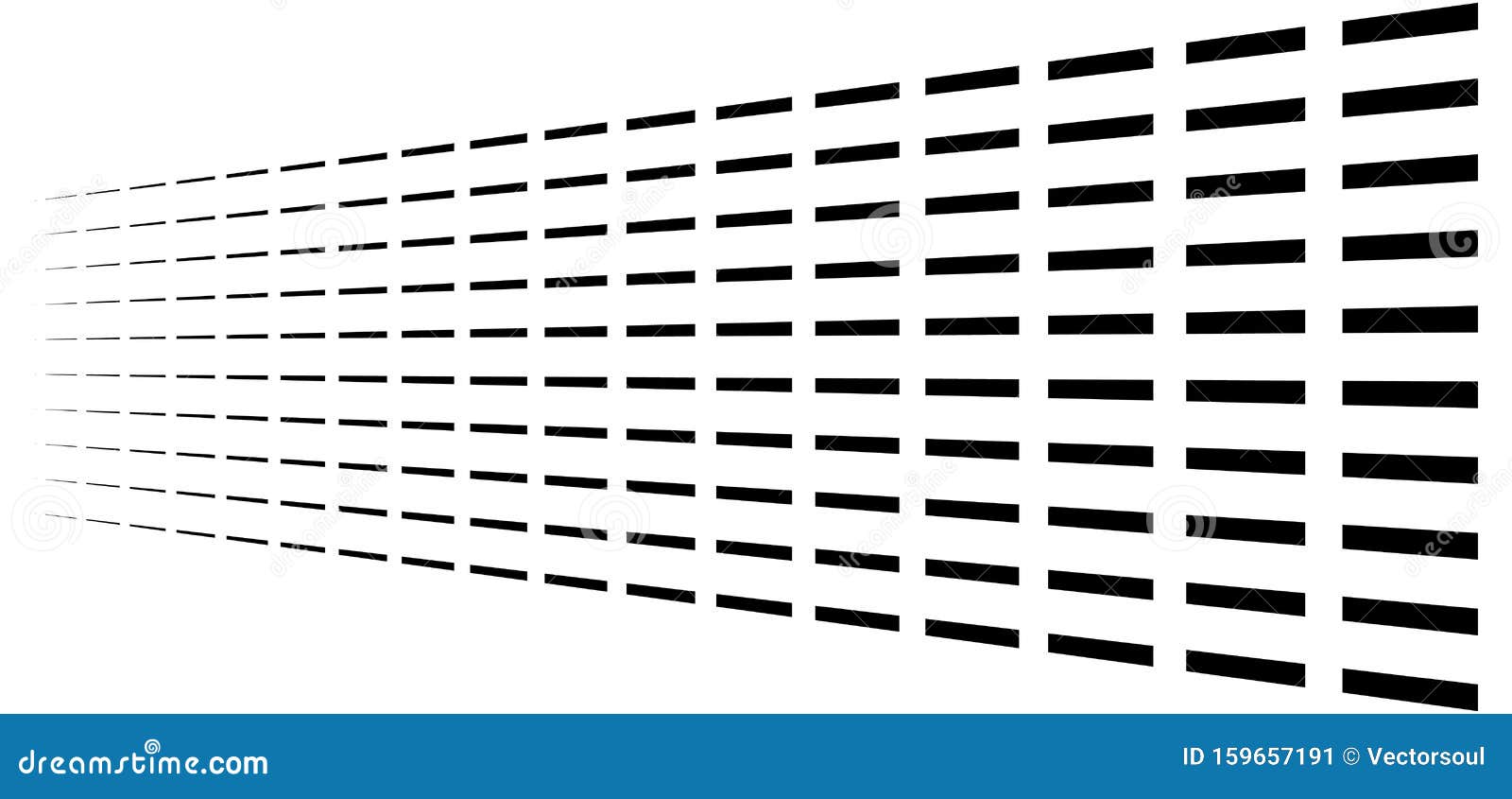 3d Segmented, Dashed Lines Geometric Pattern. Vanish, Diminish Strips ...