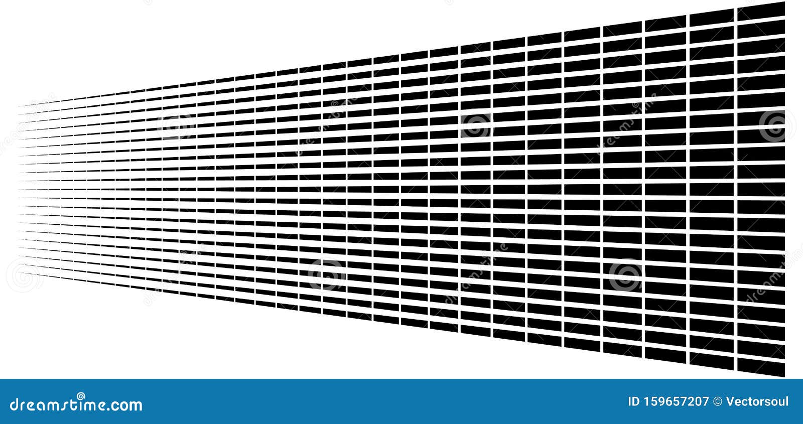3d Segmented, Dashed Lines Geometric Pattern. Vanish, Diminish Strips ...