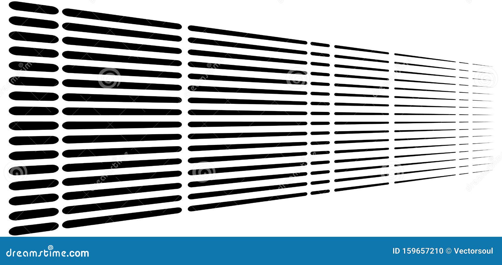 3d Segmented, Dashed Lines Geometric Pattern. Vanish, Diminish Strips ...