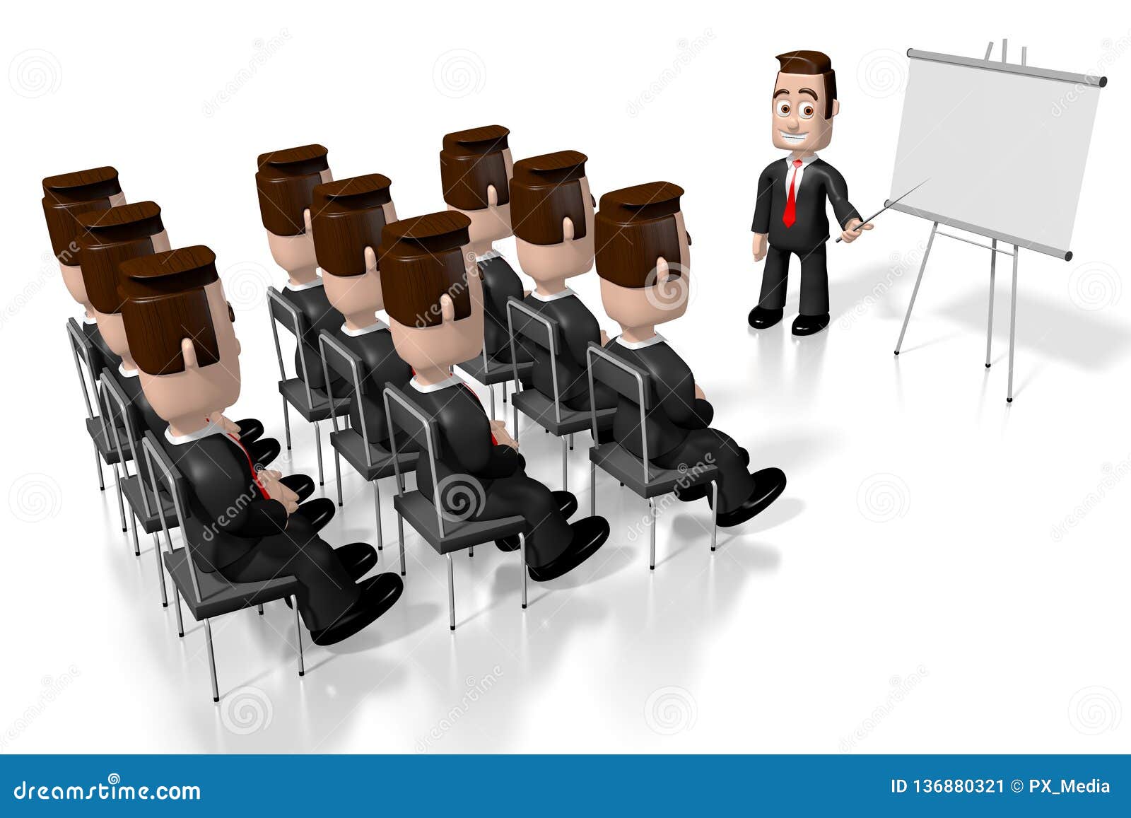 3D Seminar, Training, Meeting Concept Stock Illustration - Illustration ...