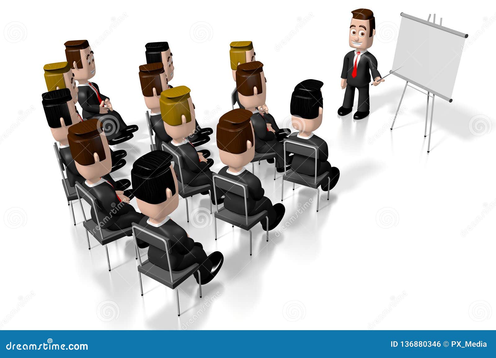 3D Seminar, Training, Meeting Concept Stock Illustration - Illustration ...