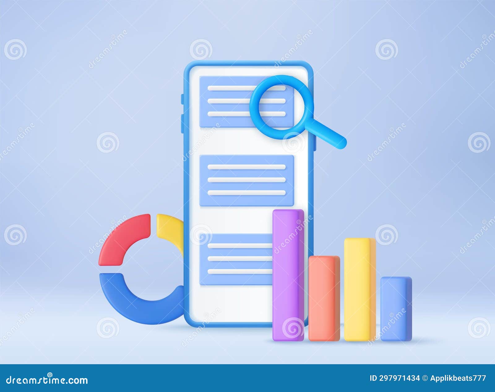 3d Seo Optimization Stock Trading Stock Illustration Illustration Of