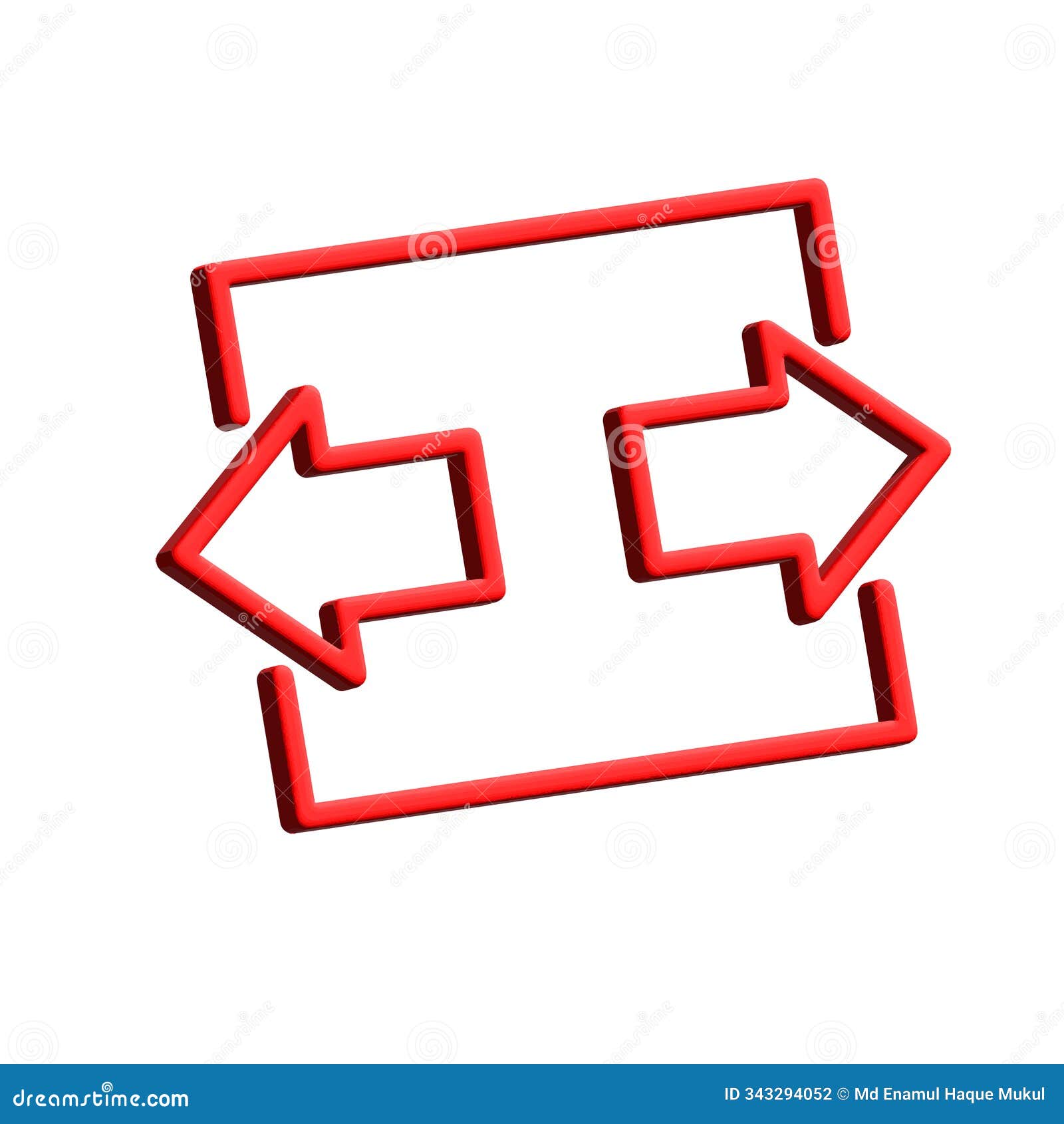 3D Separate Thin Outline Symbol Icon Design Vector Illustration. Stock ...