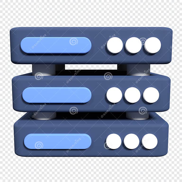 3D Server Icon. Computer Server 3d Render Icon. Cloud Computing Stock ...