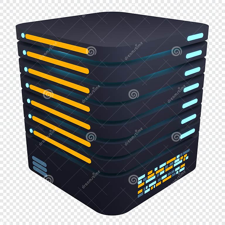 3D Server Icon. Computer Server 3d Render Icon. Cloud Computing Stock ...