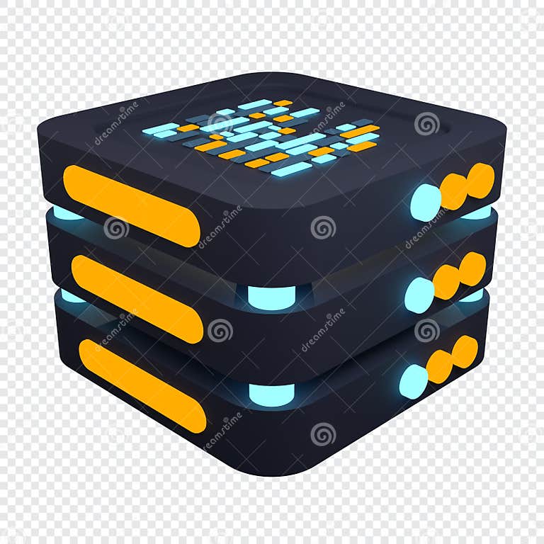 3D Server Icon. Computer Server 3d Render Icon. Cloud Computing Stock ...