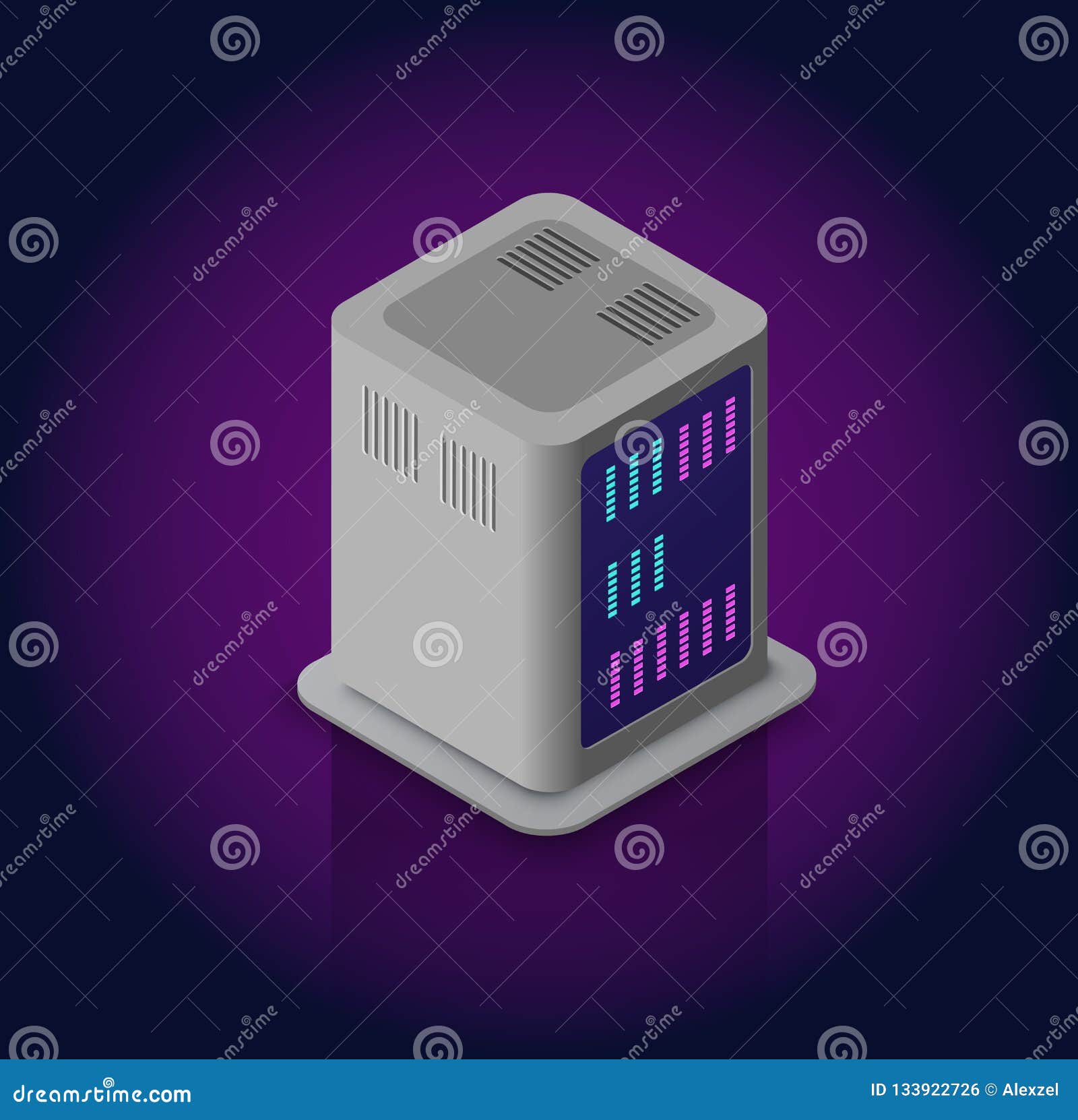 3d Server Network Technology Stock Vector - Illustration of global ...