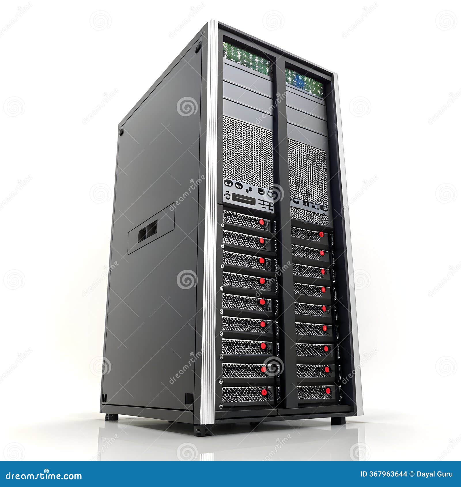 3D Server Unsafe Isolated On Transparent Background Royalty-Free Stock ...