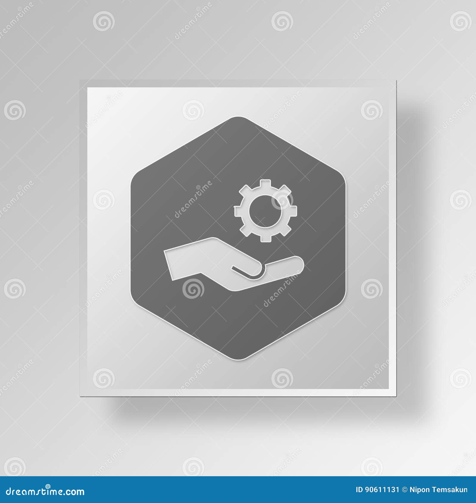3D Service Icon Business Concept Stock Illustration - Illustration of ...