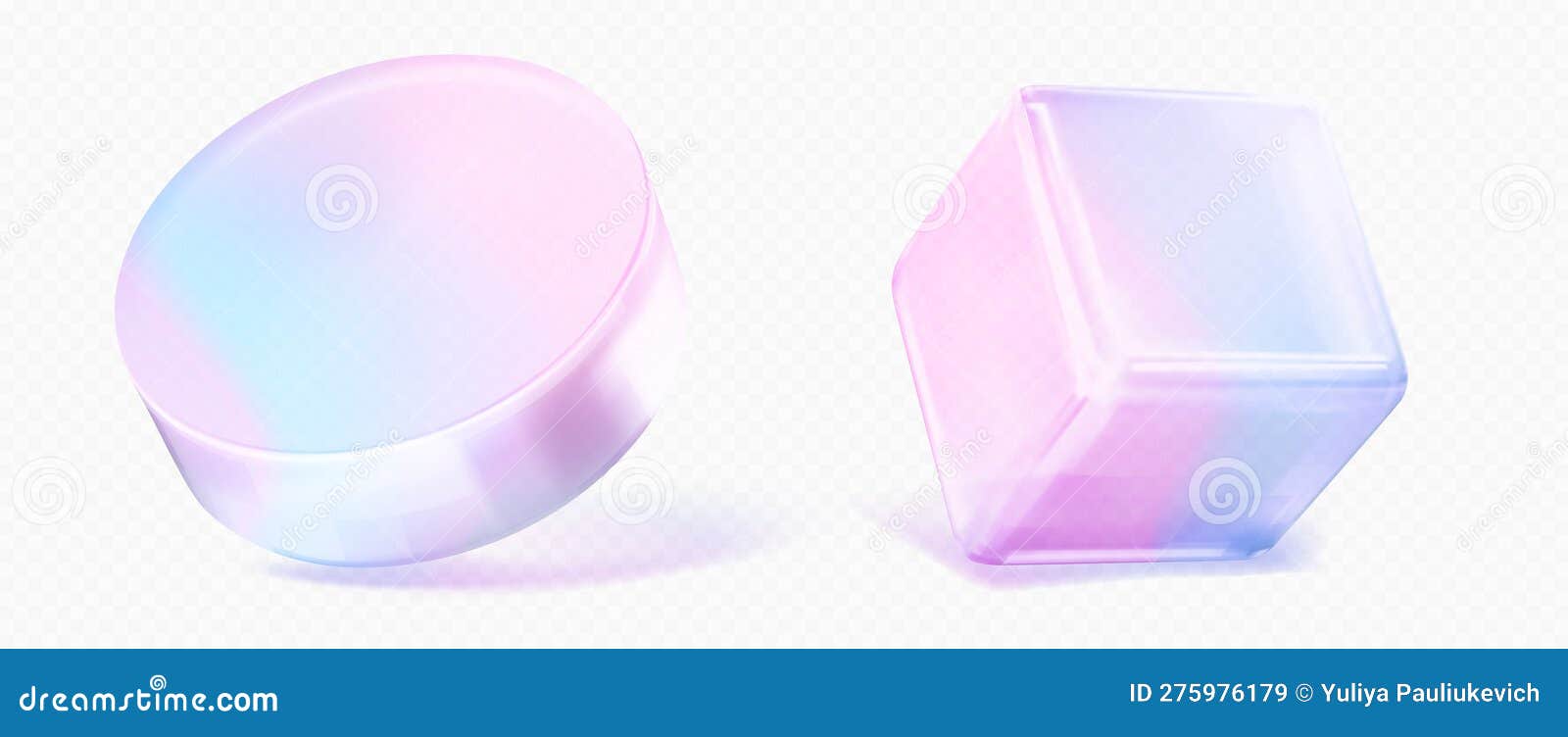 3D Set of Realistic Cube and Cylinder Figures Stock Vector ...