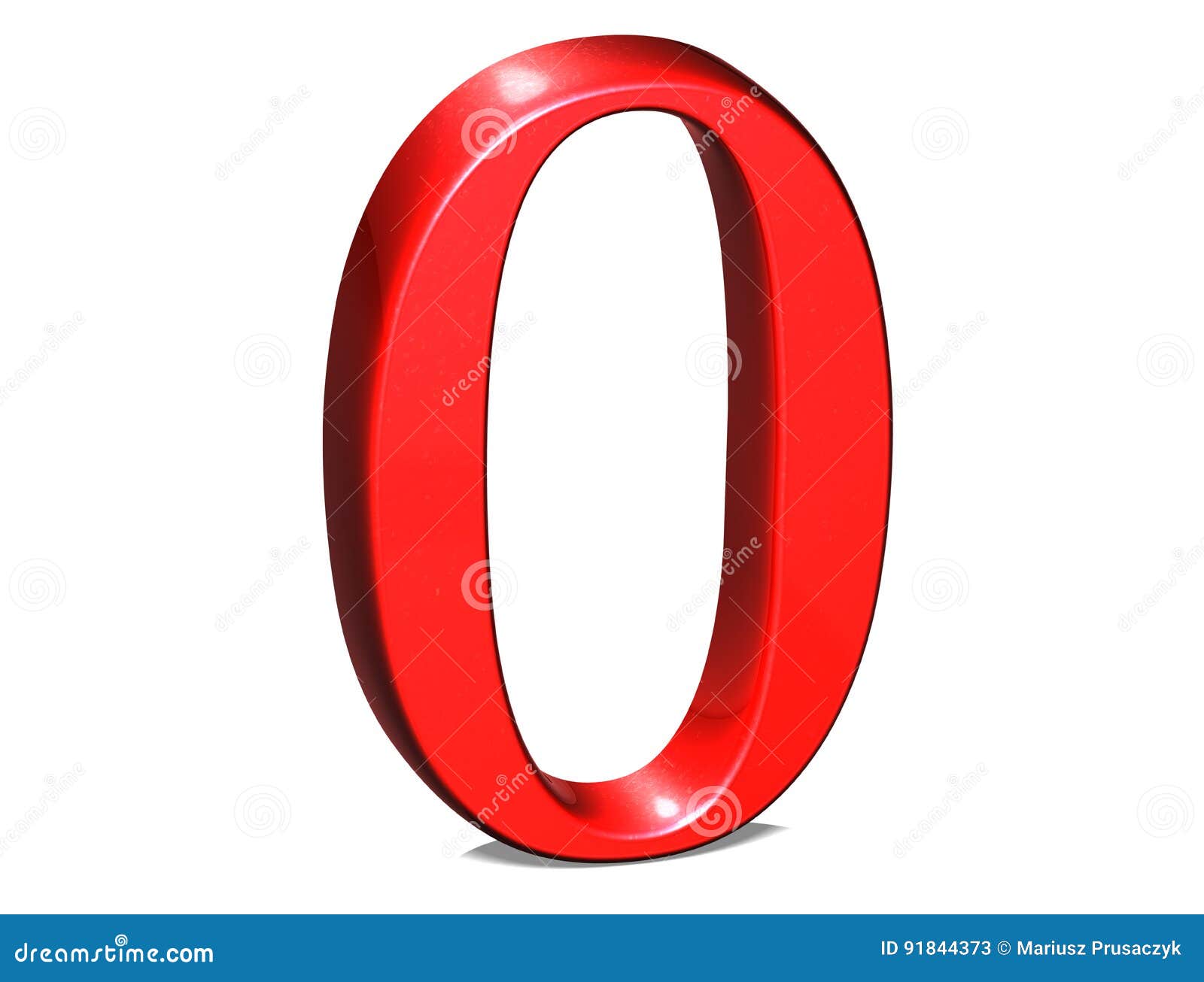 3D Set Red Number on White Background Stock Illustration - Illustration ...