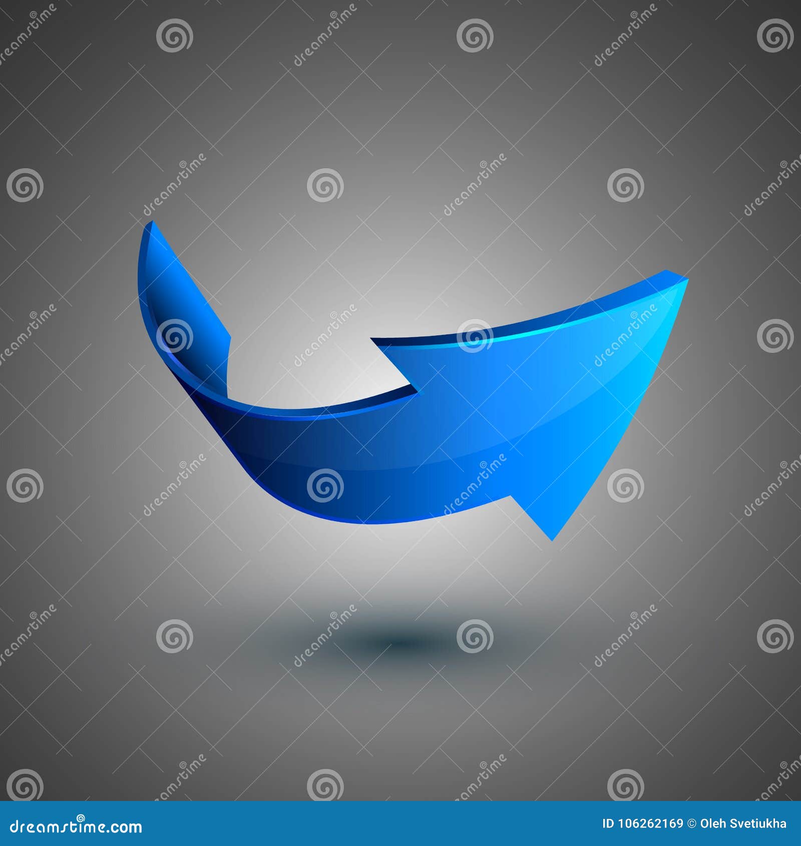 3d seta azul, vetor ilustração do vetor. Ilustração de preto - 106262169