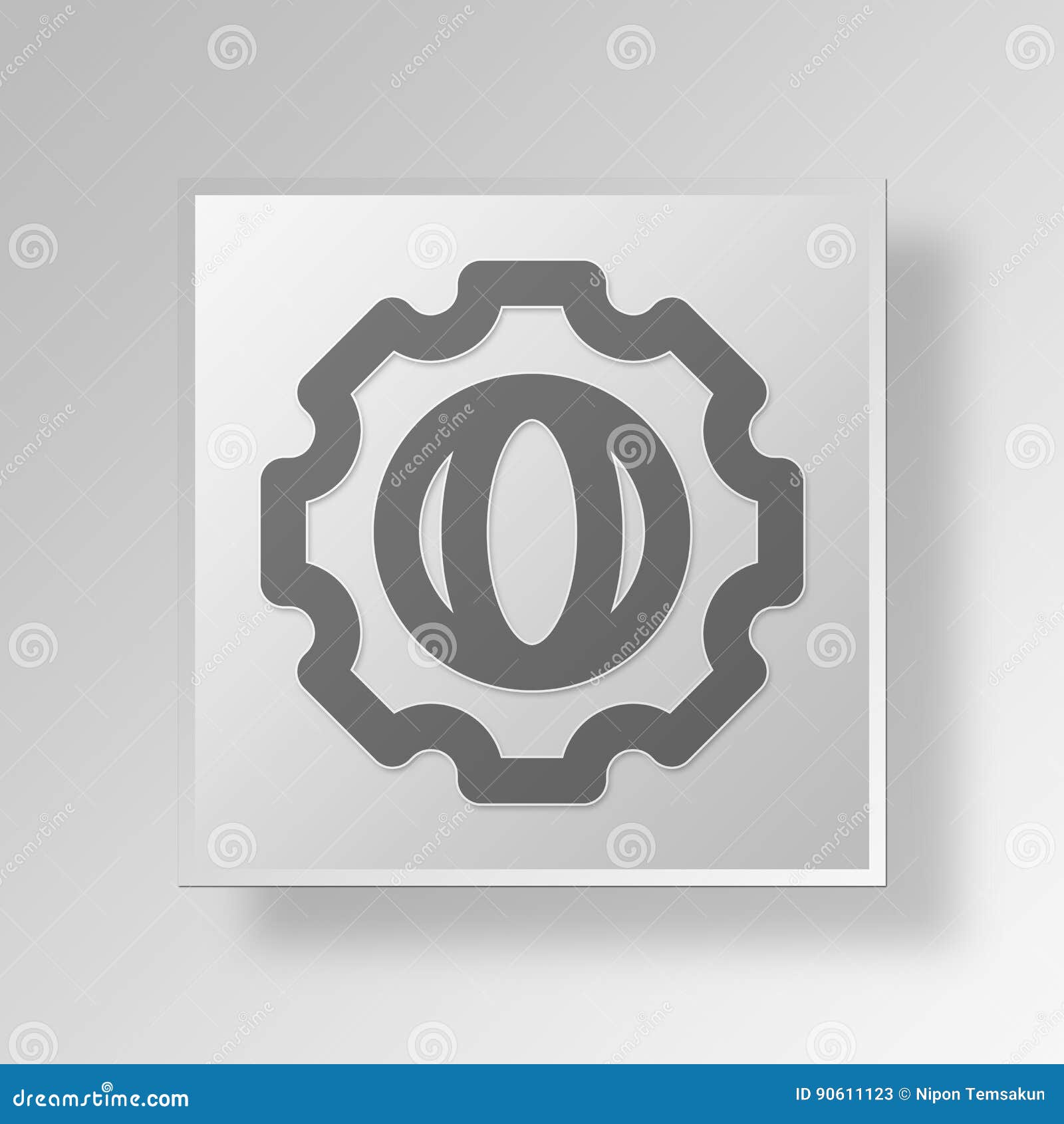 3D Settings Icon Business Concept Stock Illustration - Illustration of ...