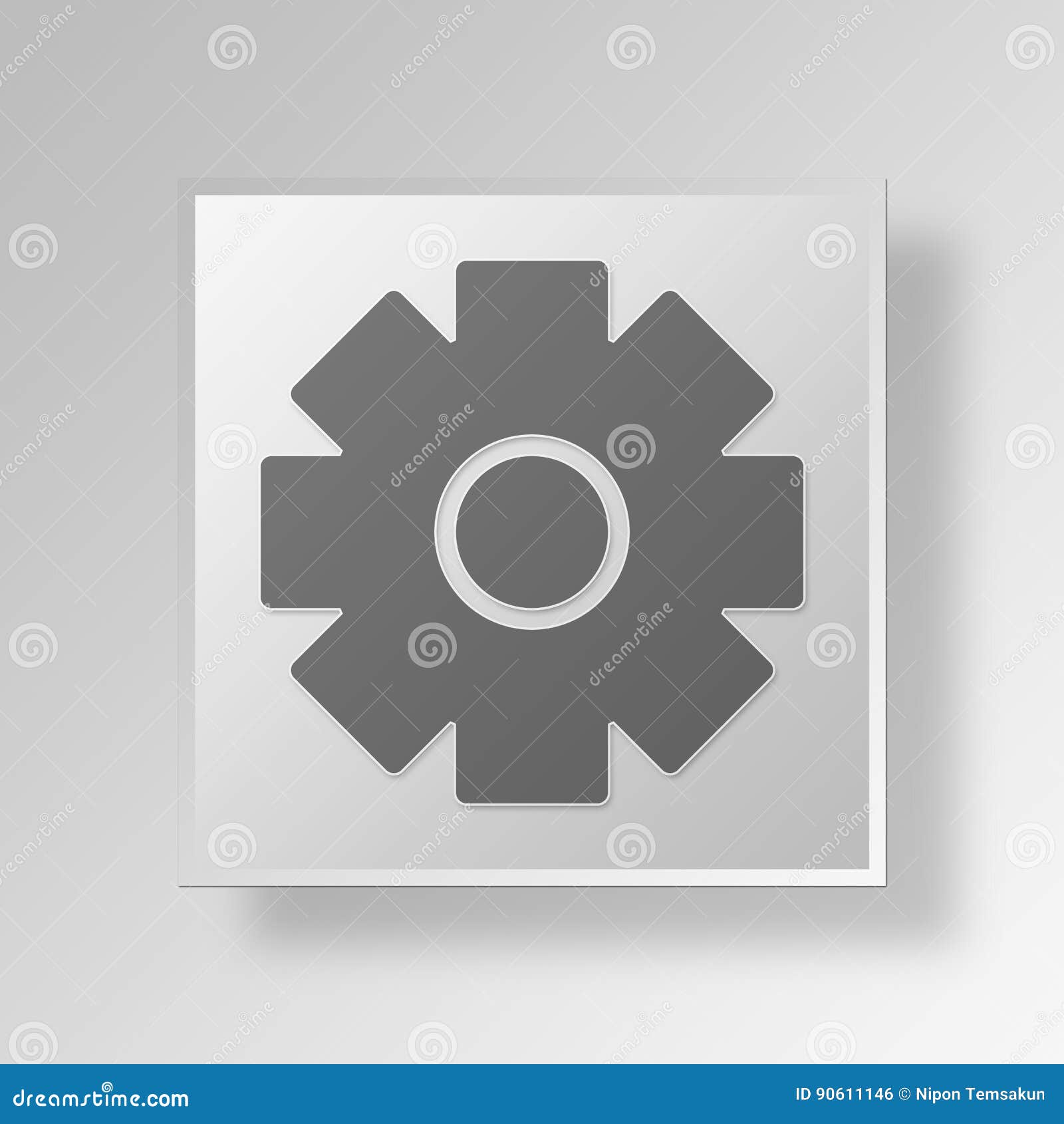 3D Settings Icon Business Concept Stock Illustration - Illustration of ...