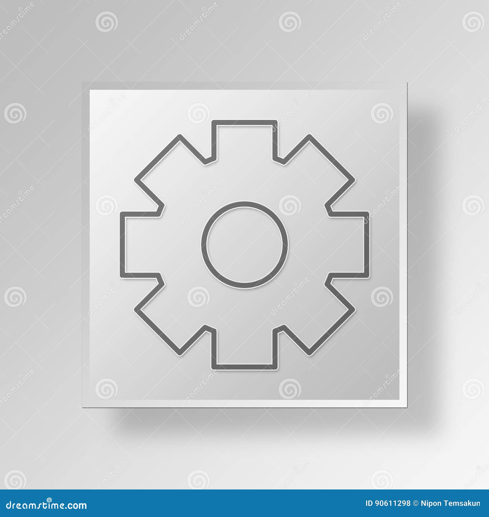 3D Settings Icon Business Concept Stock Illustration - Illustration of ...