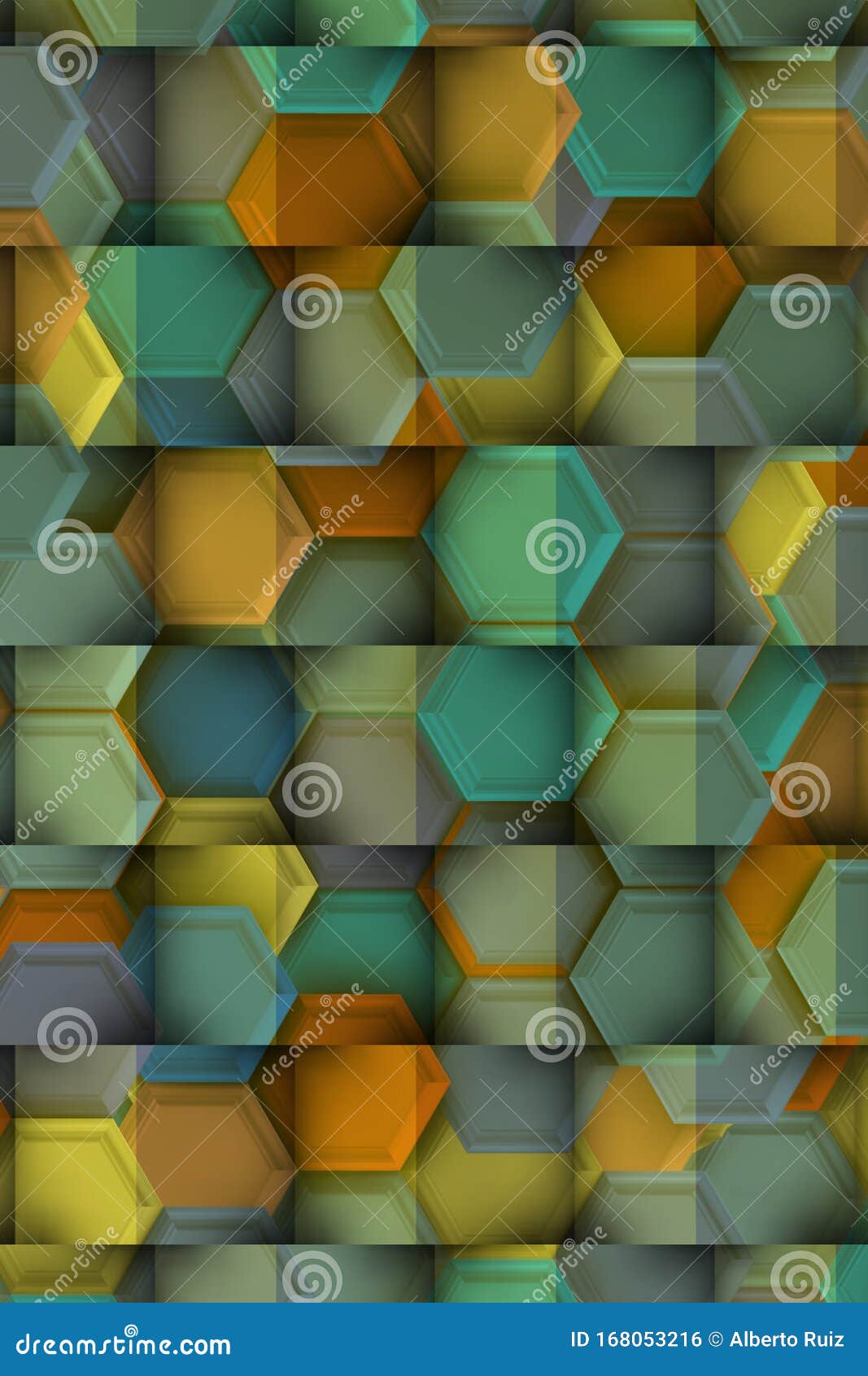 3d Shadows Over Hexagons with Artistic Shadows Stock Illustration ...