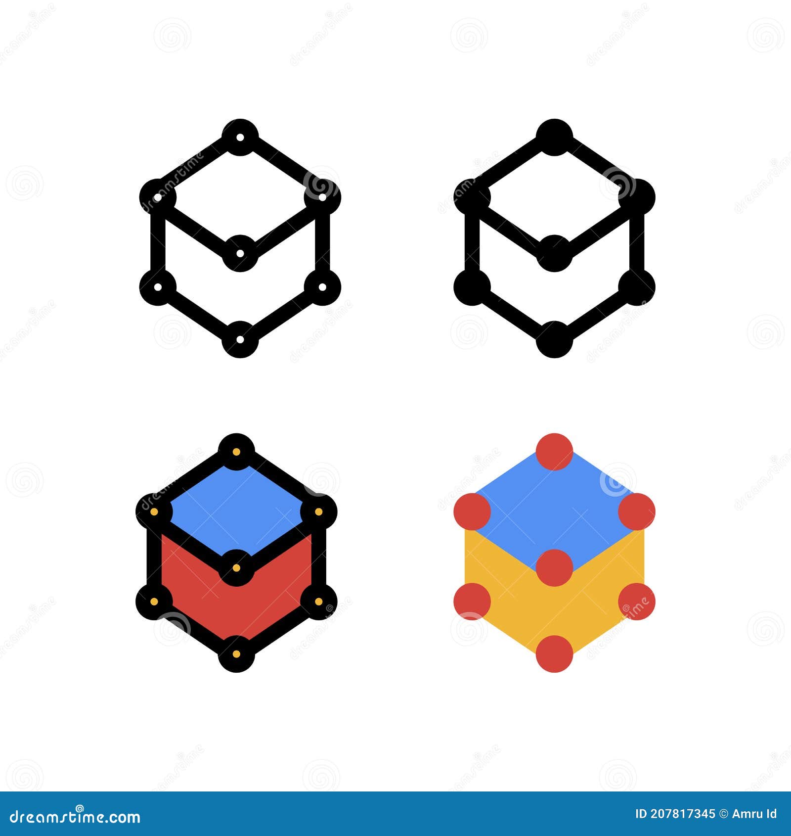 3d Shape Geometry Tool Design Icon and Illustration Vector Stock Vector ...