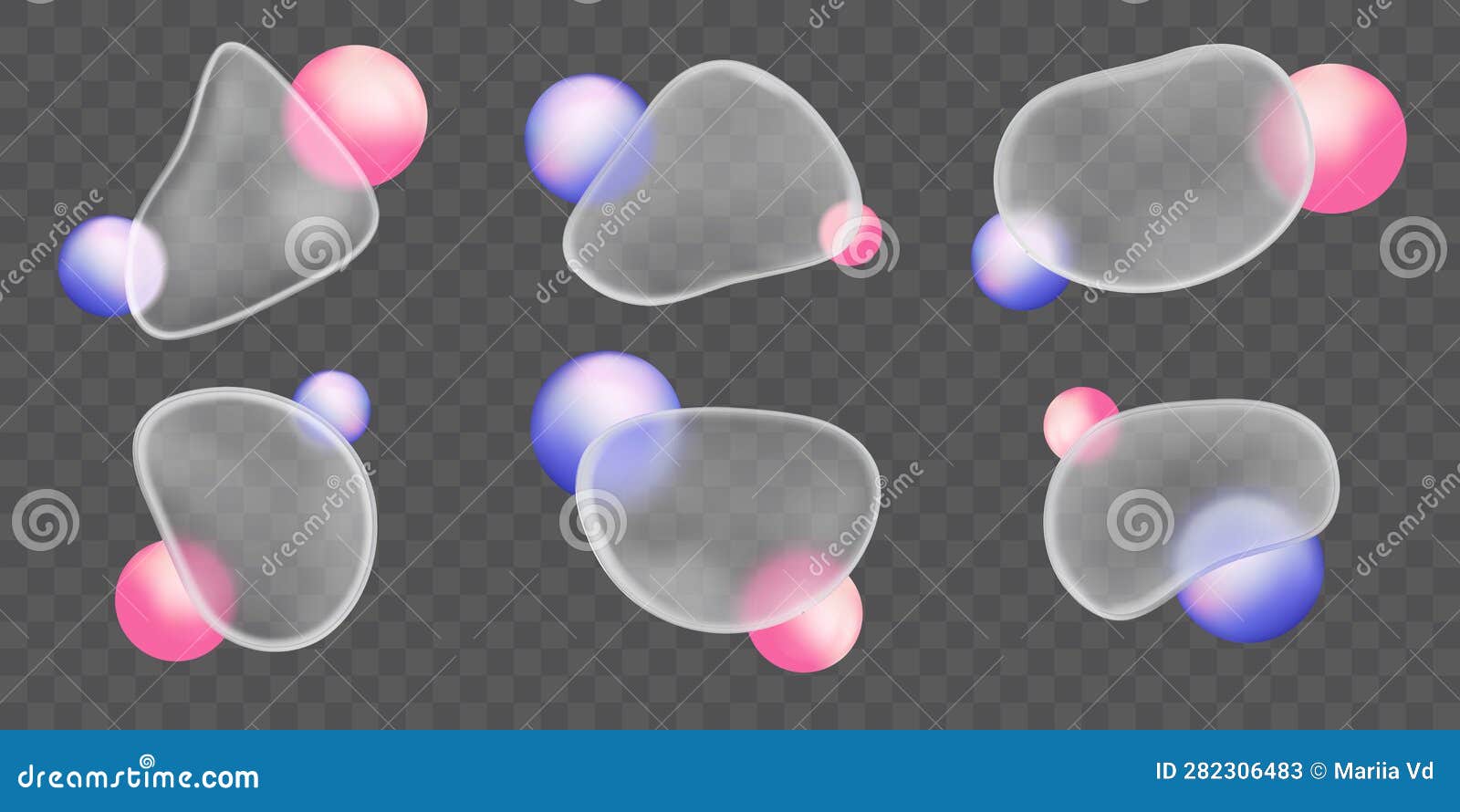 3d Shape with Glass Morphism Vector Effect Isolated. Abstract Gradient ...