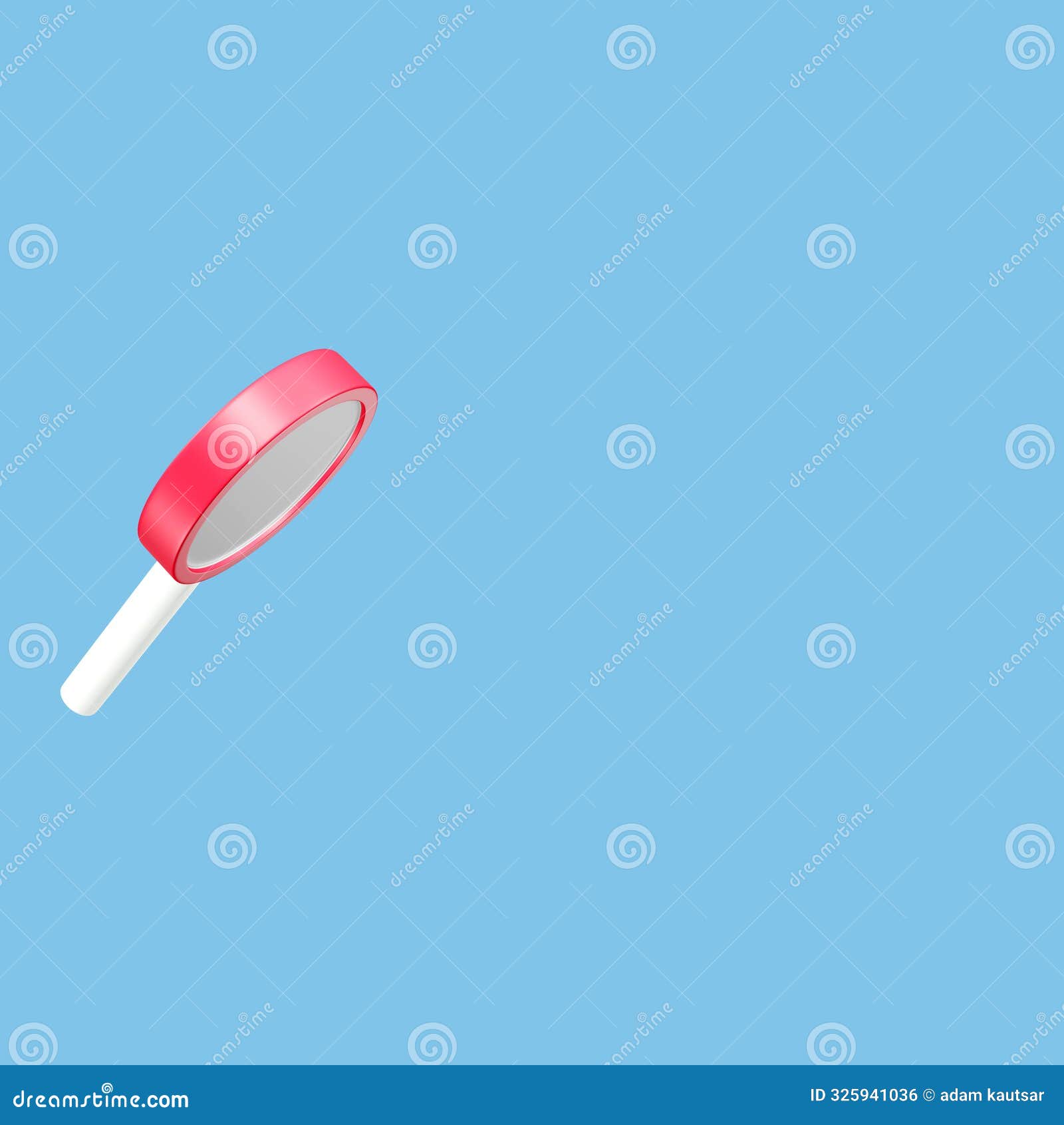 3d Shape Magnifying Glass Illustration Stock Illustration ...